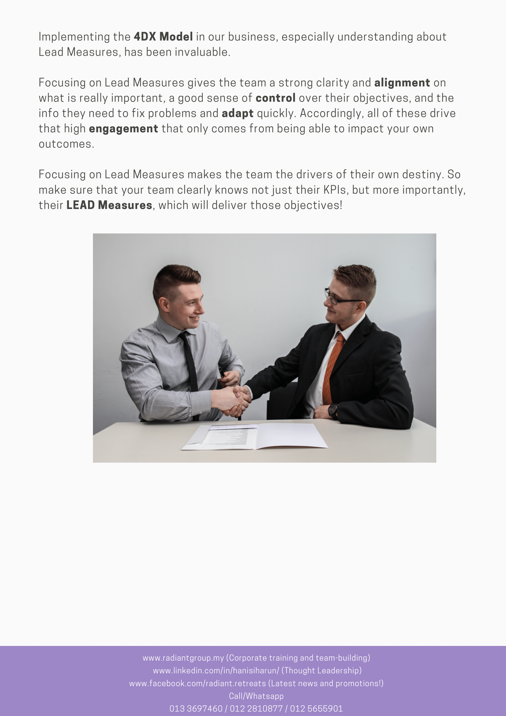 EXECUTIONAL EXCELLENCE & COACHING - Radiant Group