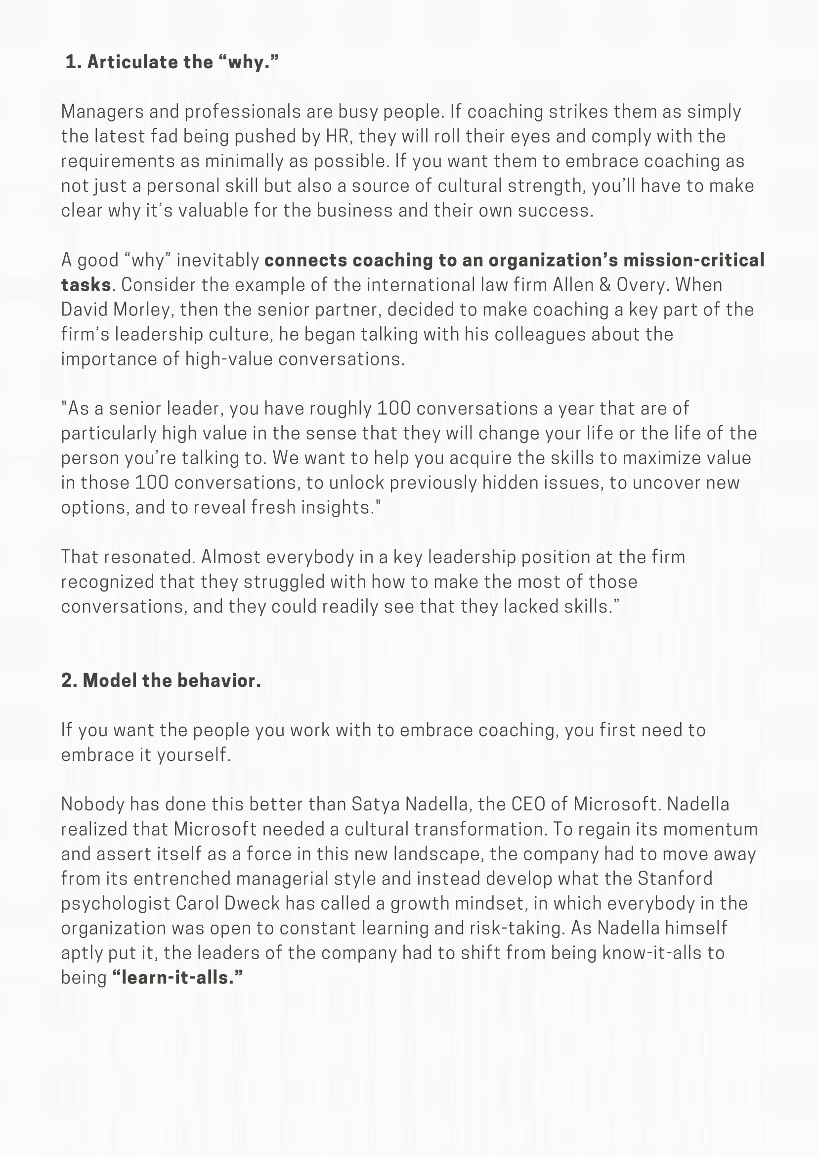 EXECUTIONAL EXCELLENCE & COACHING - Radiant Group