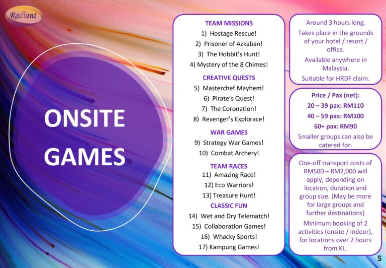 Onsite Game - Radiant Group