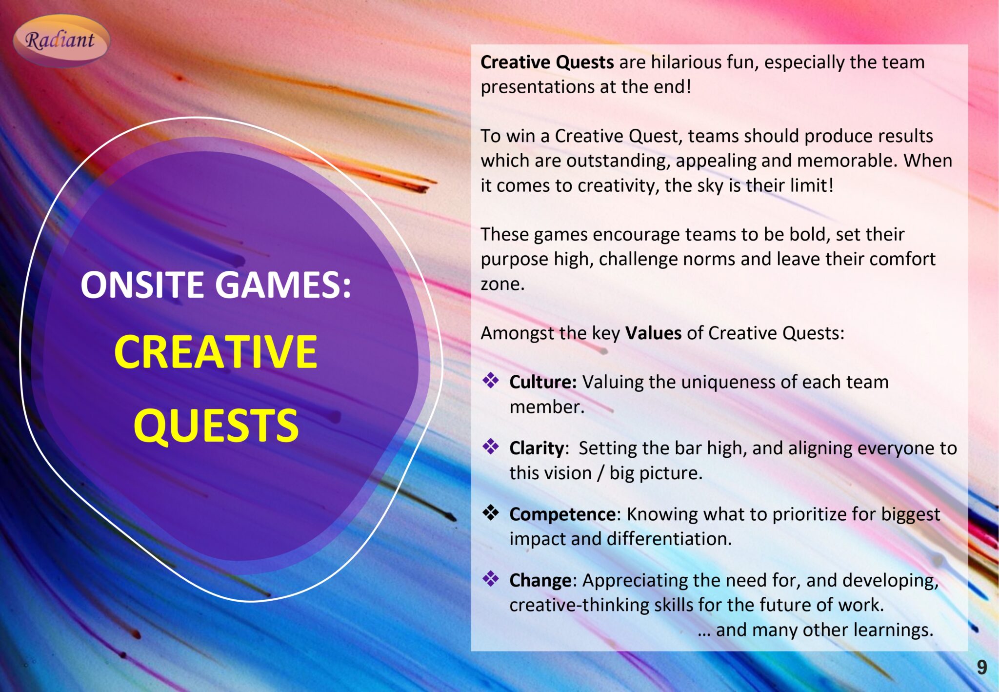 Onsite Game - Radiant Group