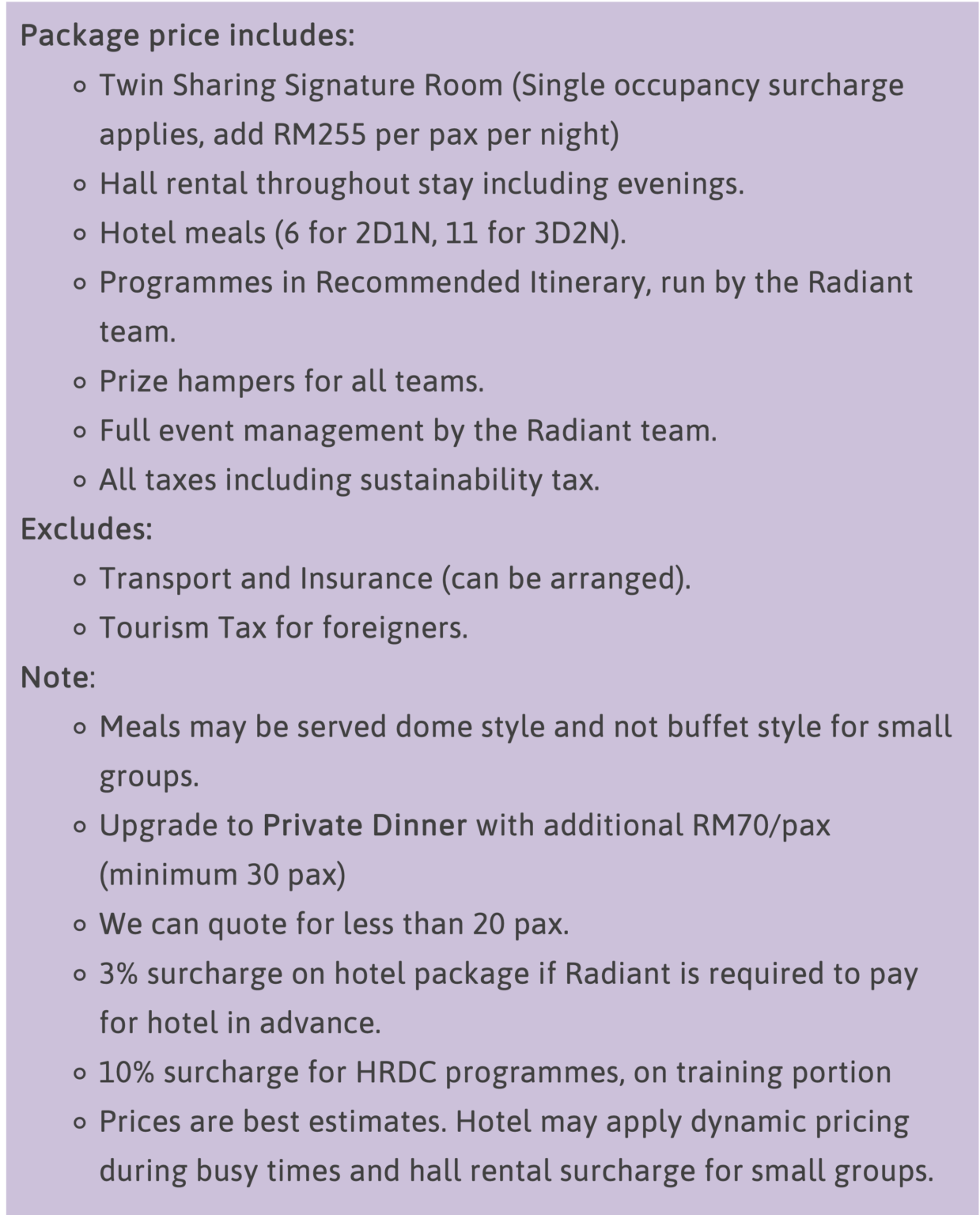 Cameron Highland - Radiant Group